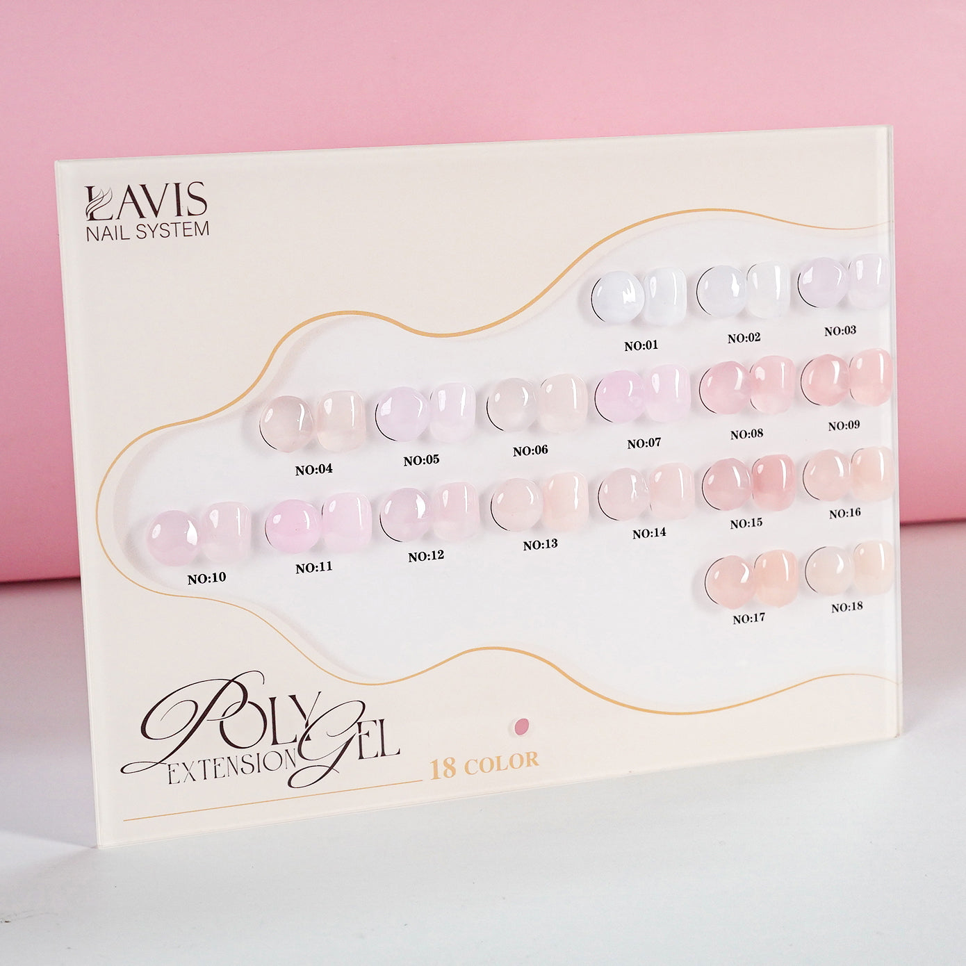 LAVIS Set 18 Colors - New Poly Extension Gel UV/LED 60ml