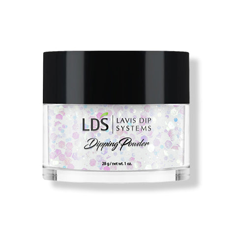 LDS Dipping Powder Nail - 148 French white - Glitter Colors - 1oz